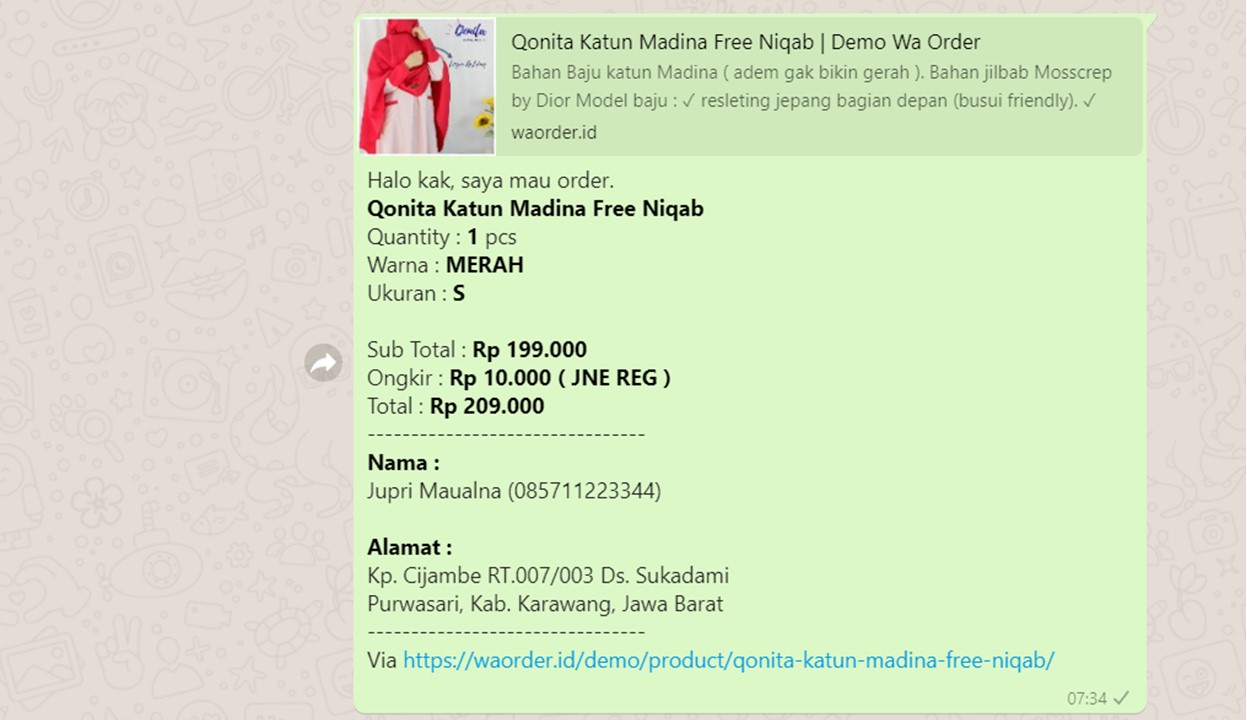 Wa Order - Toko Online Segudang Fitur